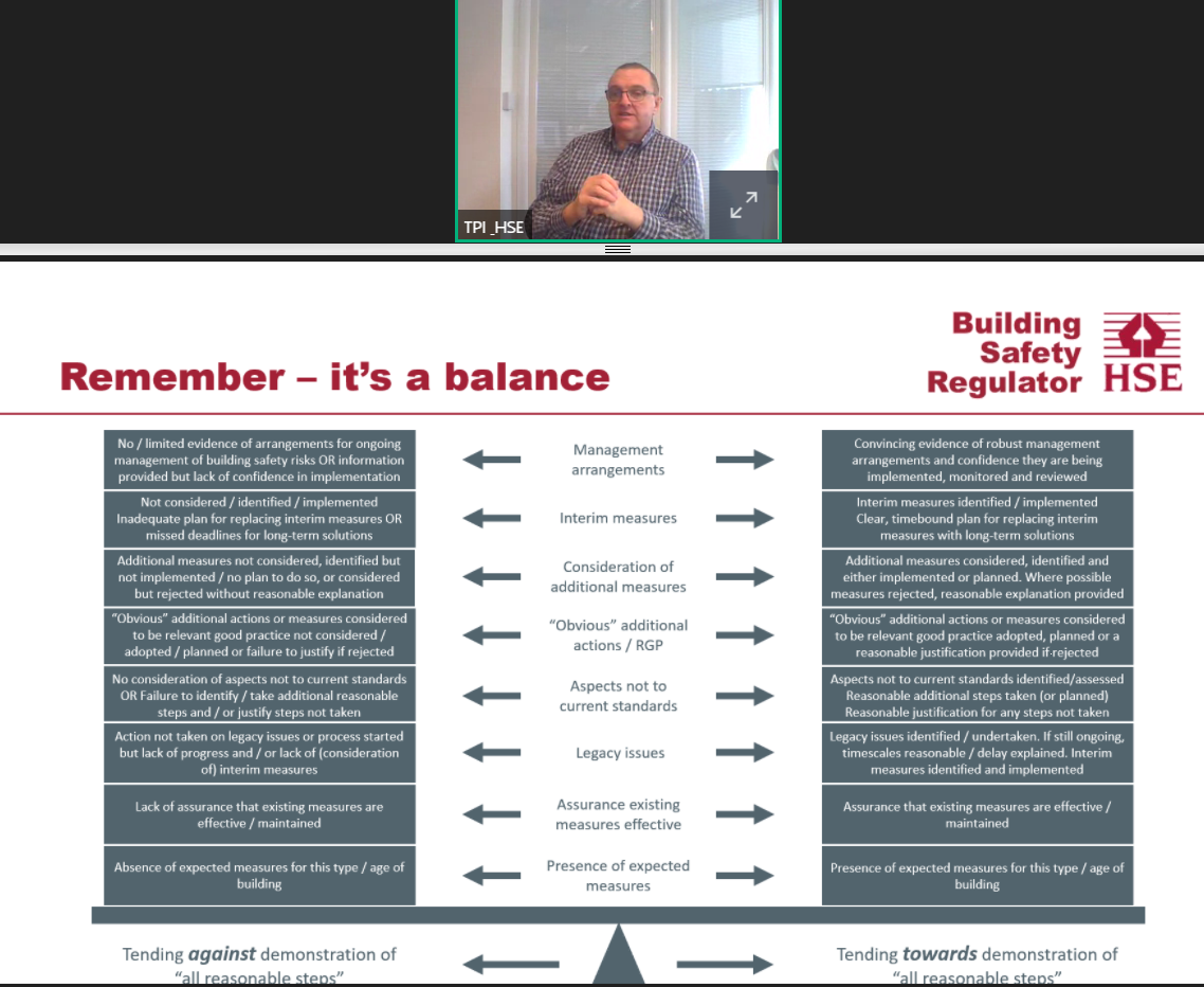 HSE webinar ‘Building Safety Regulator TPI Member Q&A Session ...
